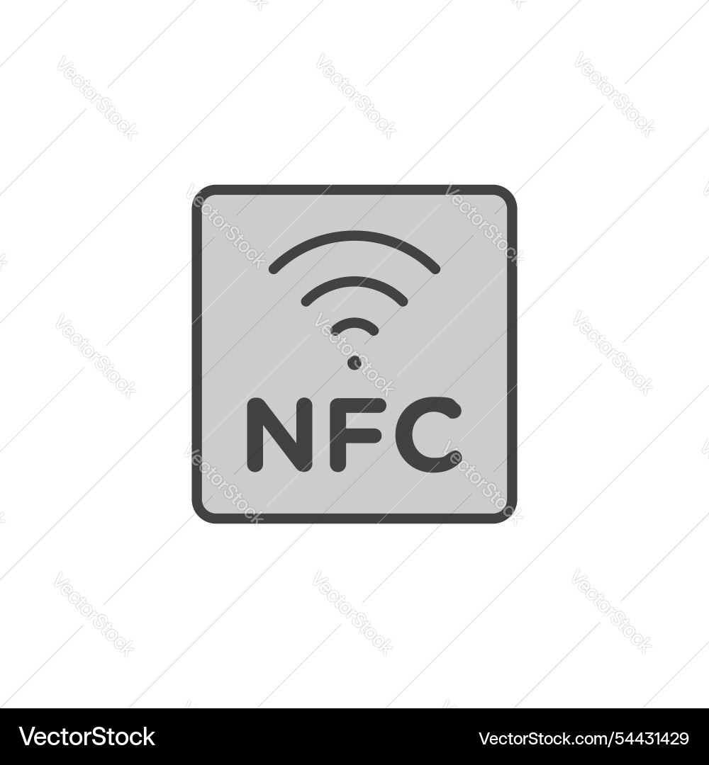 Nfc-Symbol in farbiger Version Lizenzfreies Vektorbild