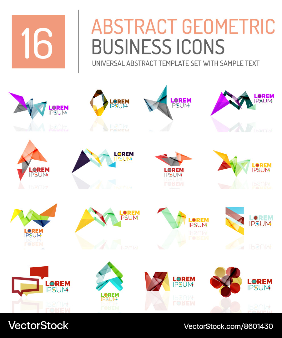 Abstract business icons Royalty Free Vector Image