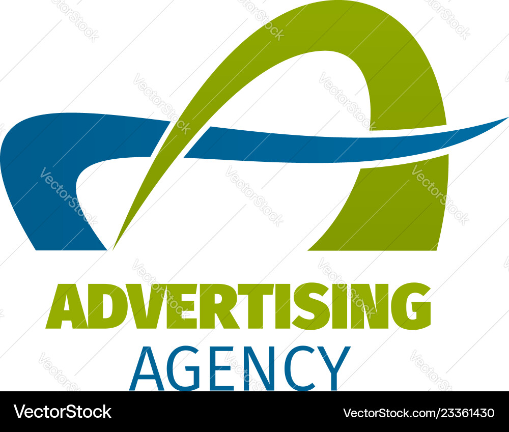 Advertising agency sign Royalty Free Vector Image