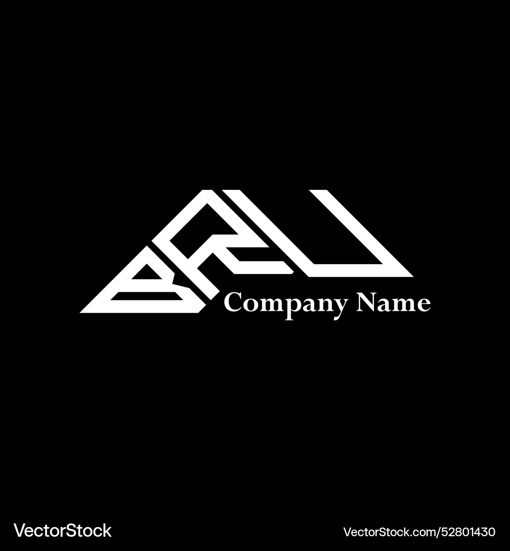 Bru logo design simple and modern Royalty Free Vector Image