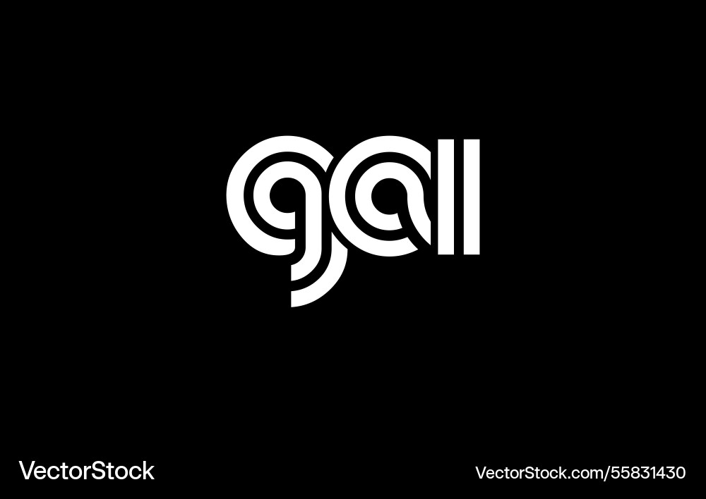 Gai creative unique modern letter logo design Vector Image