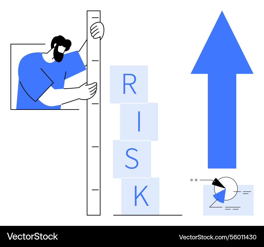 Measuring risk levels with growth indicators and Vector Image