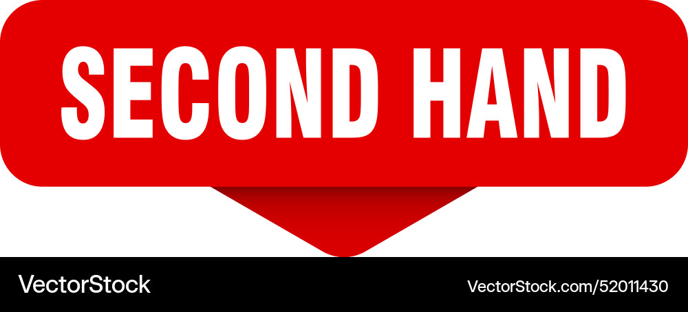 Second hand sticker sign Royalty Free Vector Image