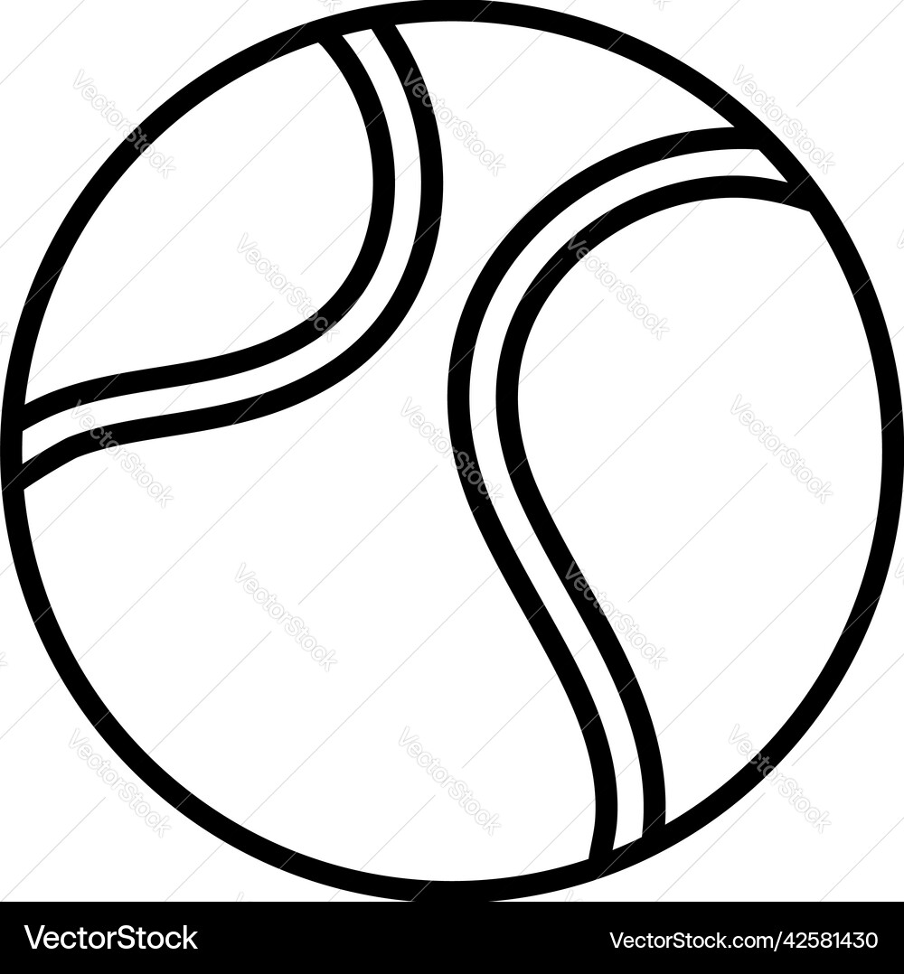 Tennis ball icon Royalty Free Vector Image - VectorStock