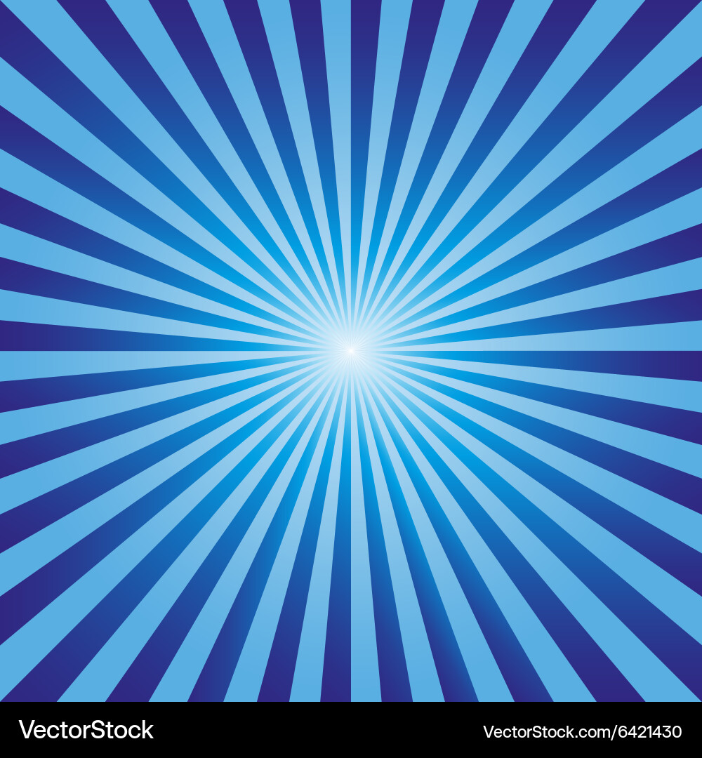 Vintage abstract background explosion blue rays ve