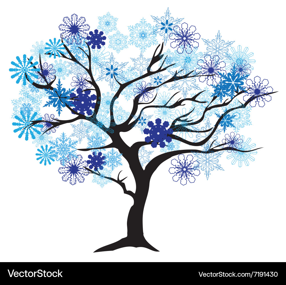 Winter tree Royalty Free Vector Image - VectorStock