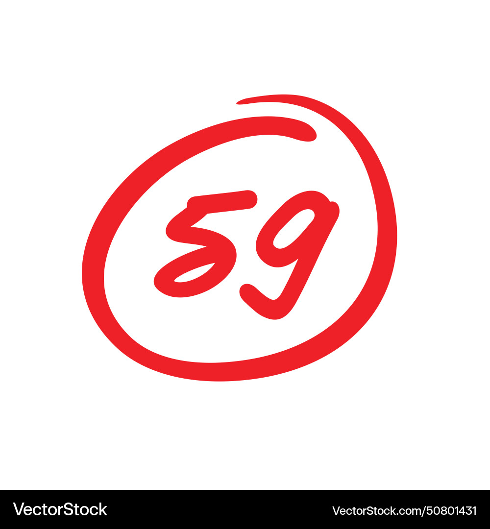 59 points mark school grade results Royalty Free Vector