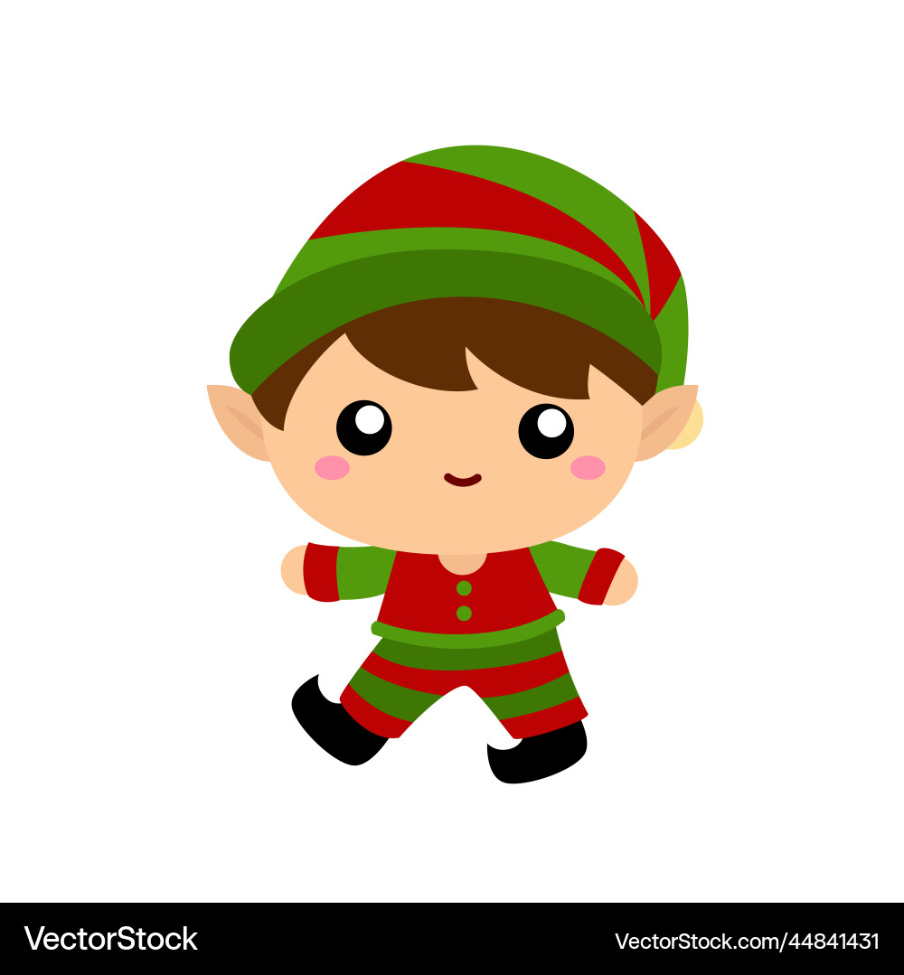 Cute christmas elf clipart Royalty Free Vector Image