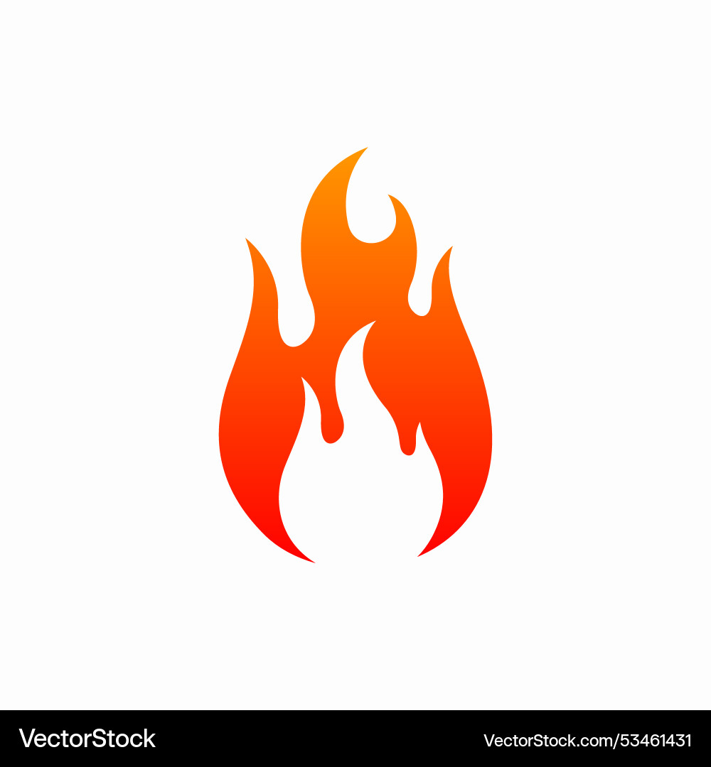 Fire flame icon editable design Royalty Free Vector Image