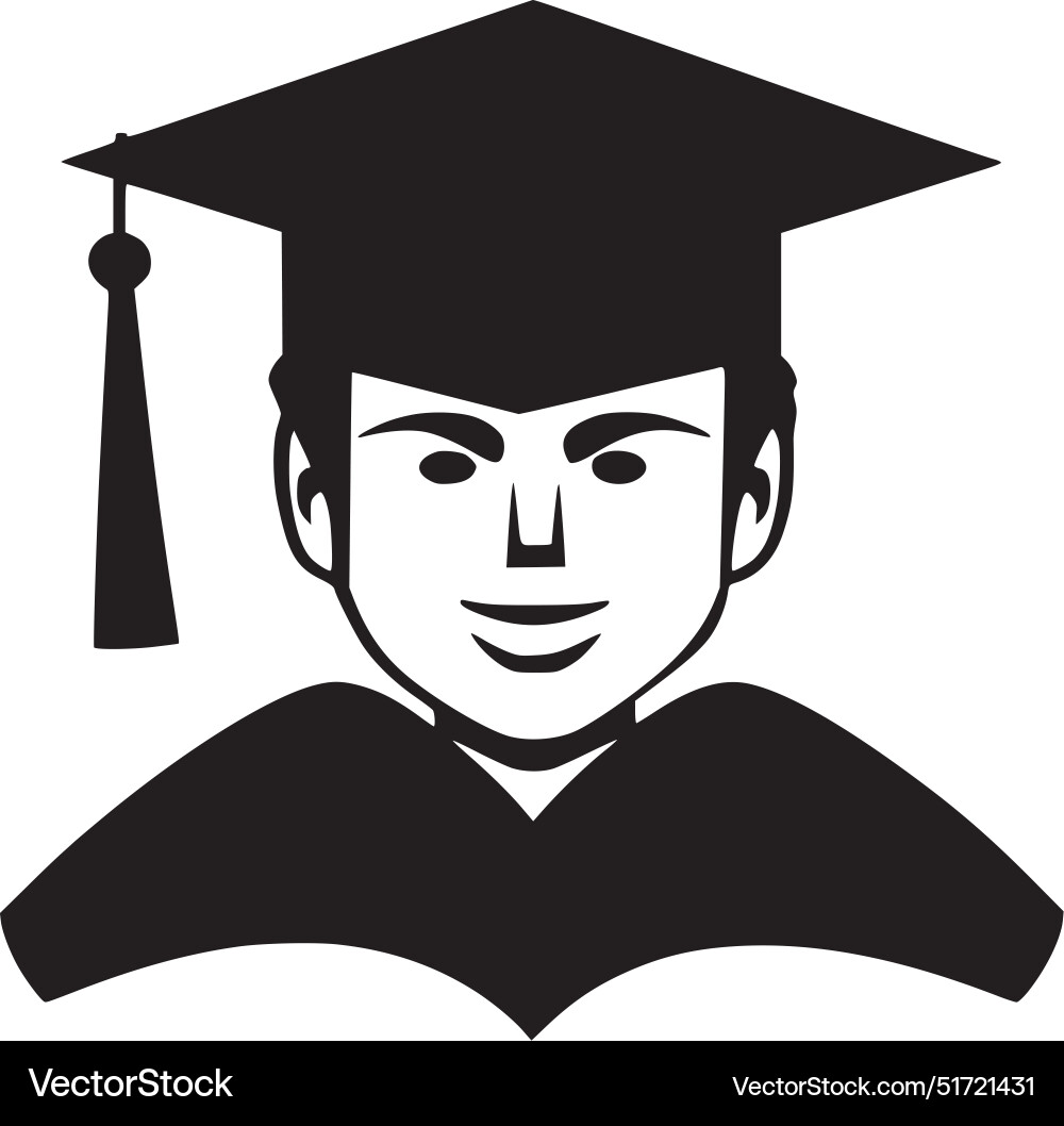 Graduation - high quality logo ideal Royalty Free Vector