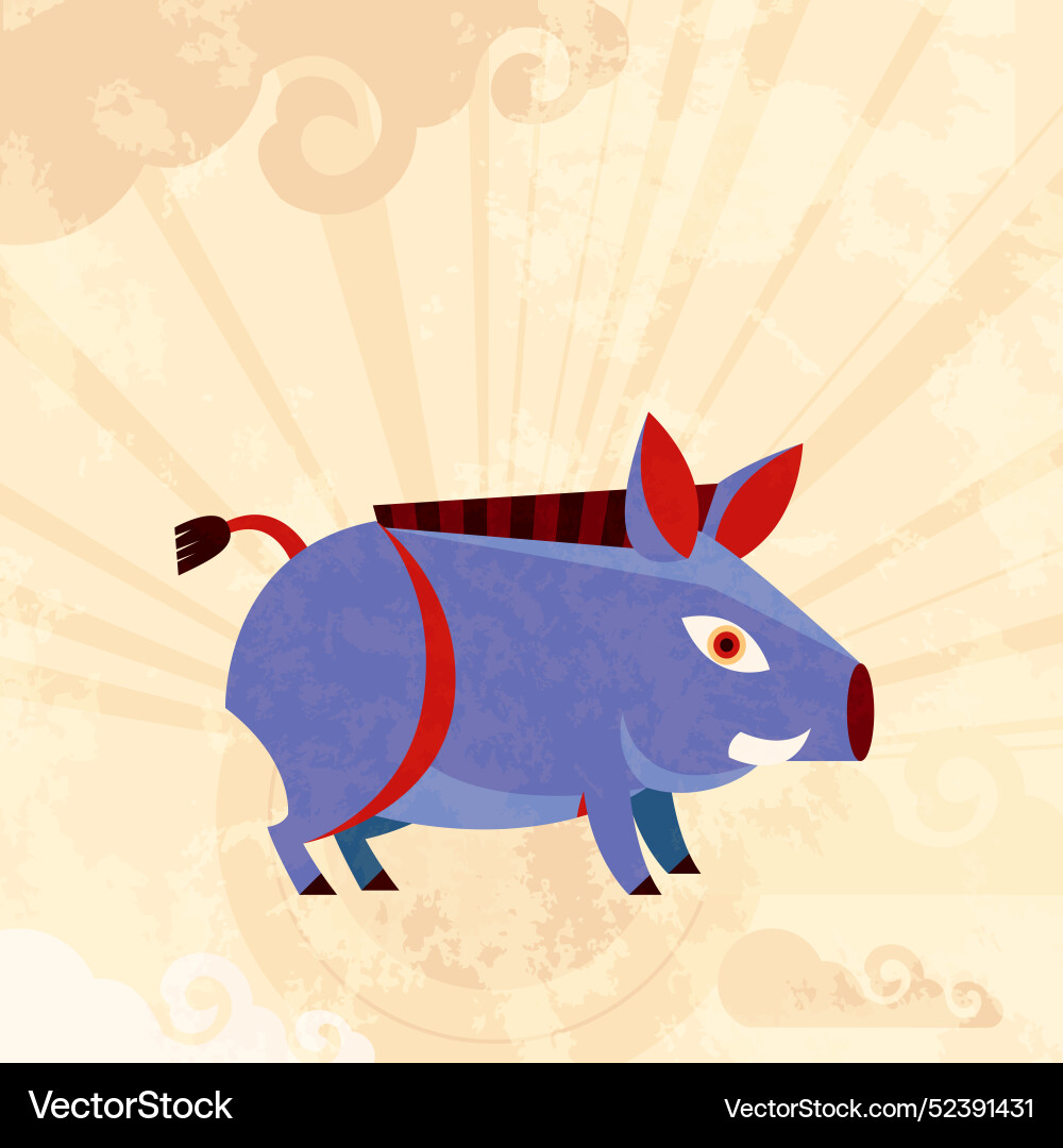 Hand drawn chinese zodiac animals Royalty Free Vector Image