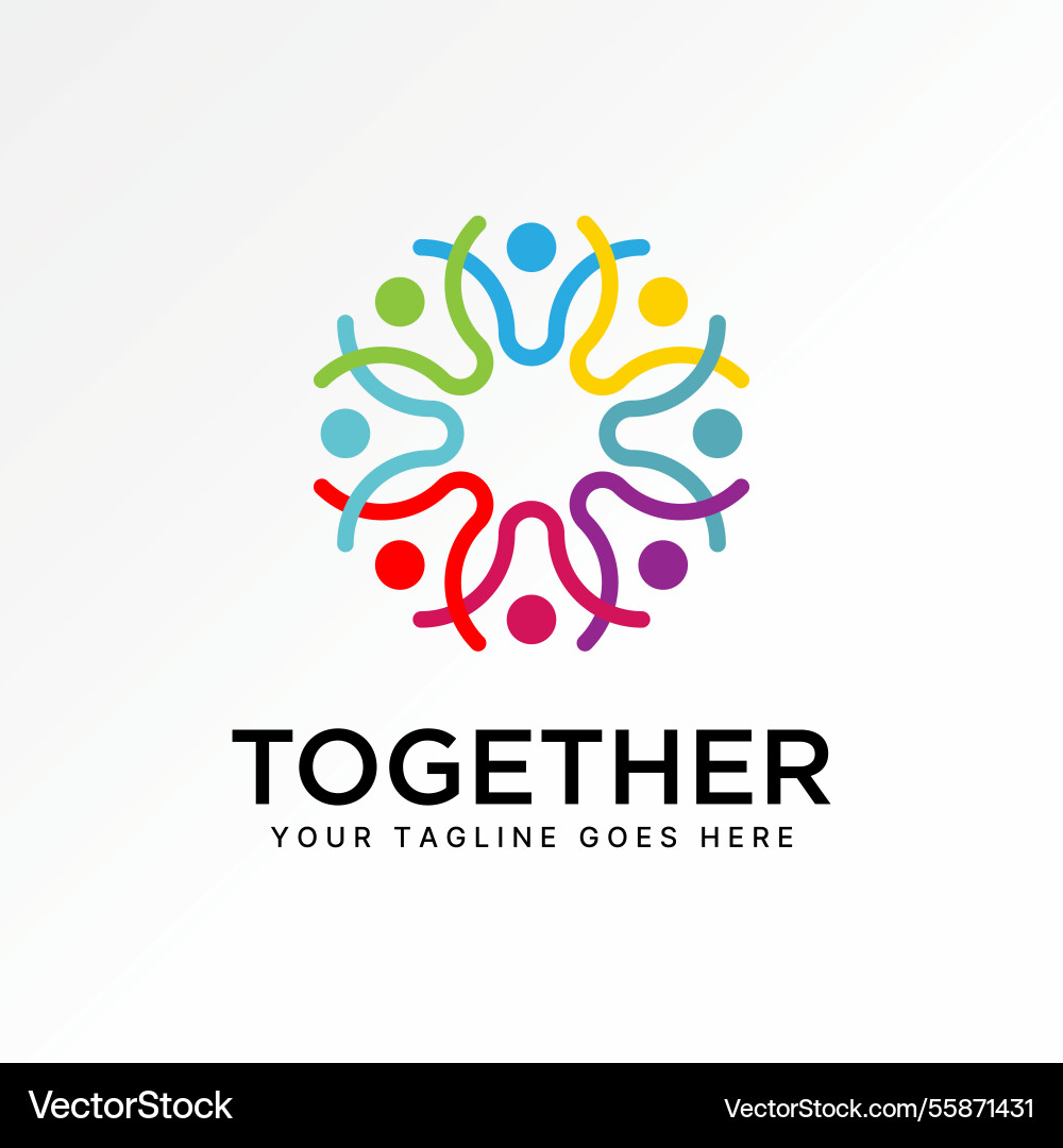 Happy active holding hands people rotation partner