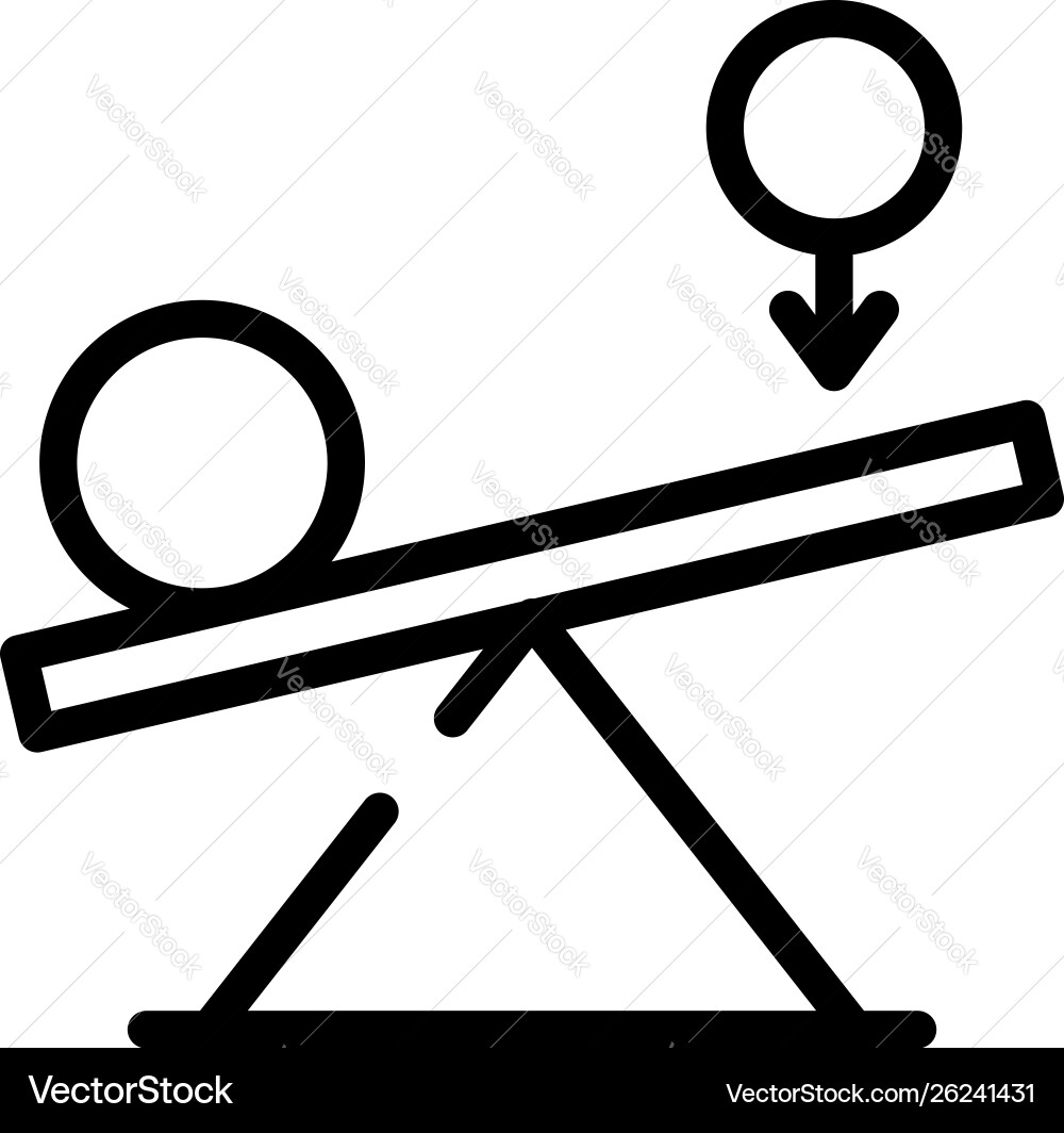 Leverage and balance power icon outline style Vector Image