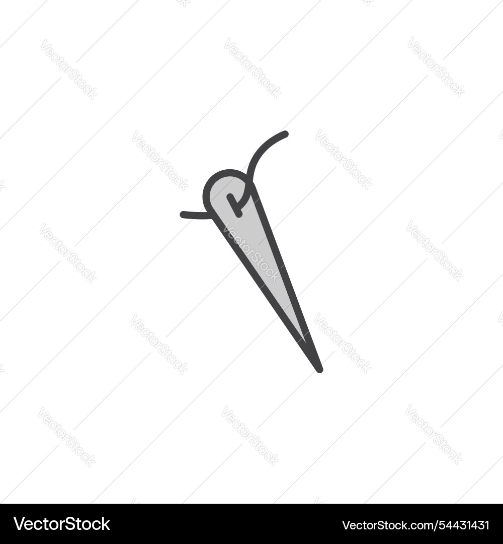 Needle icon in colored version Royalty Free Vector Image