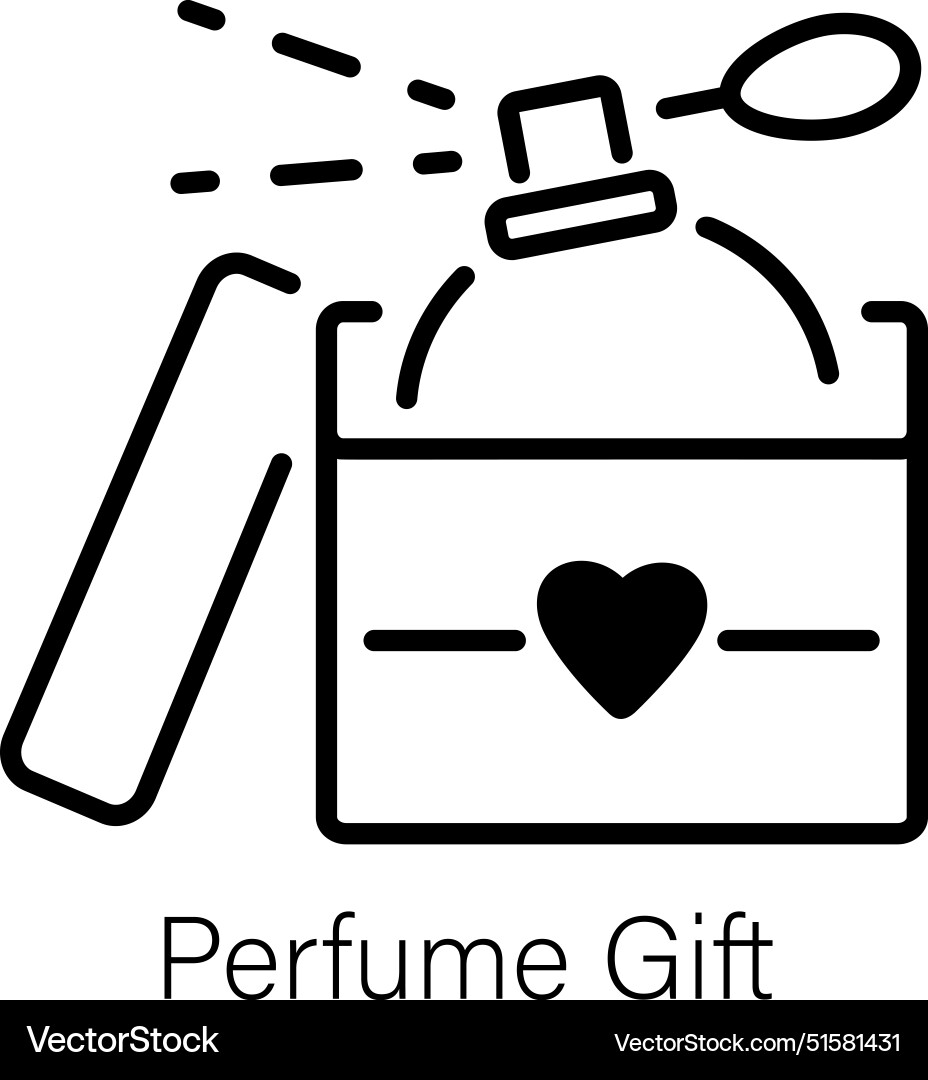 Perfume gift Royalty Free Vector Image - VectorStock