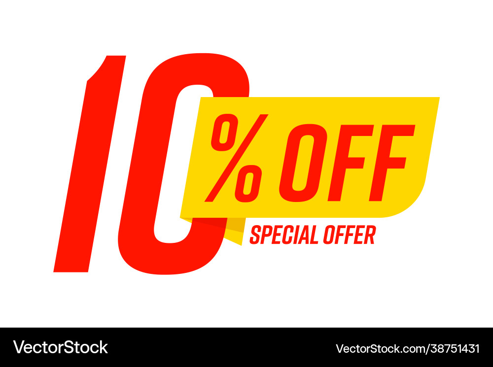Special offer 10 percent off template badge layout