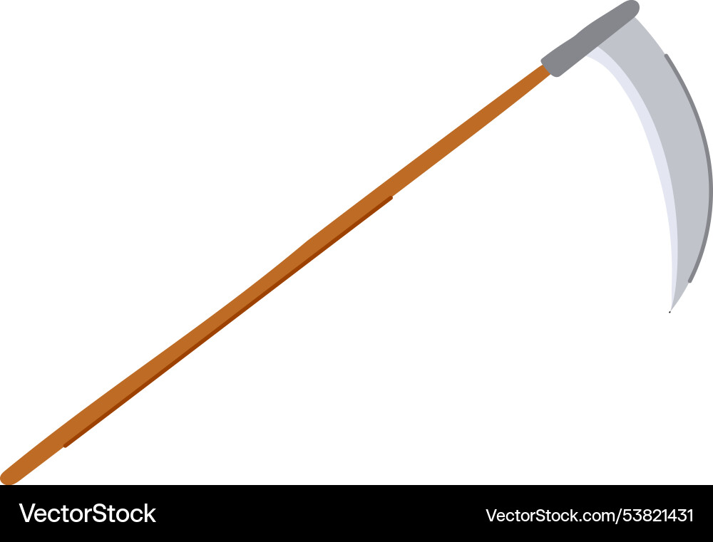 Swing scythe cartoon Royalty Free Vector Image