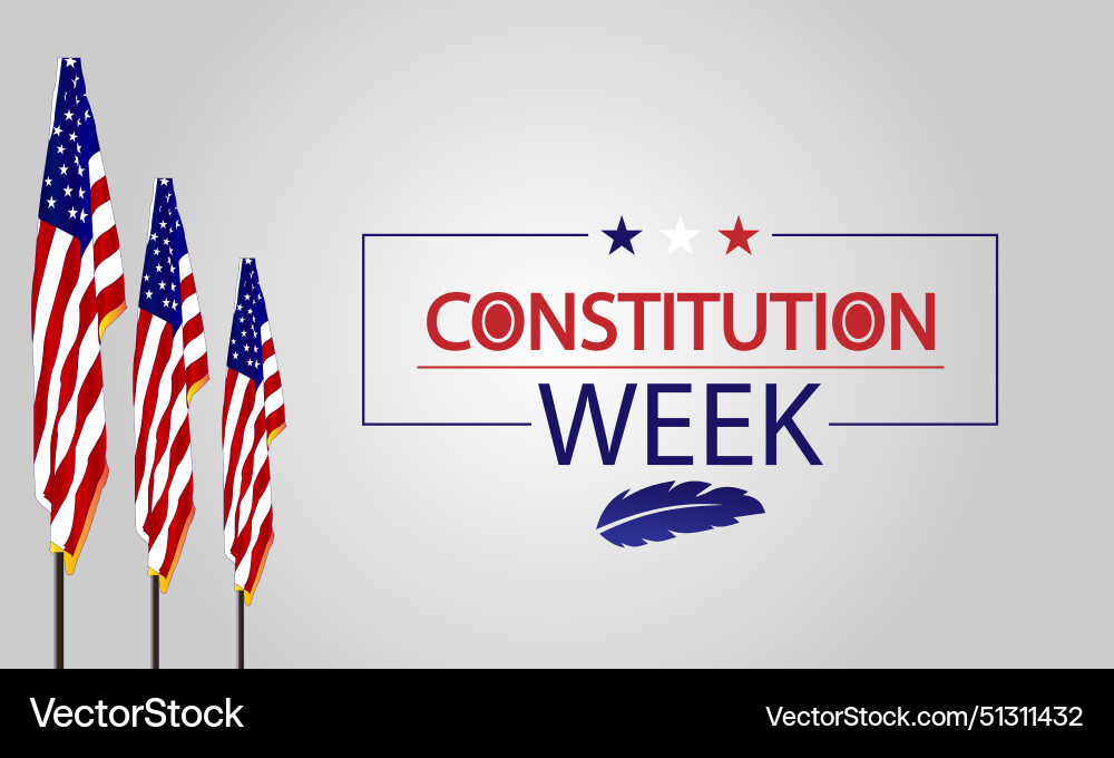 Honoring our founding document constitution week Vector Image