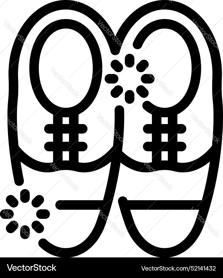 Pair of orthopedic shoes correcting posture Vector Image