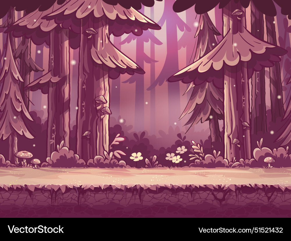 Seamless hand drawing sketch mysterious forest Vector Image