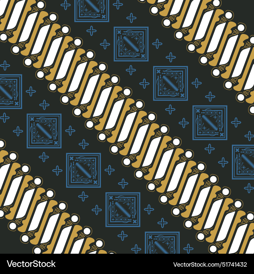 Traditional batik pattern motif indonesia design Vector Image