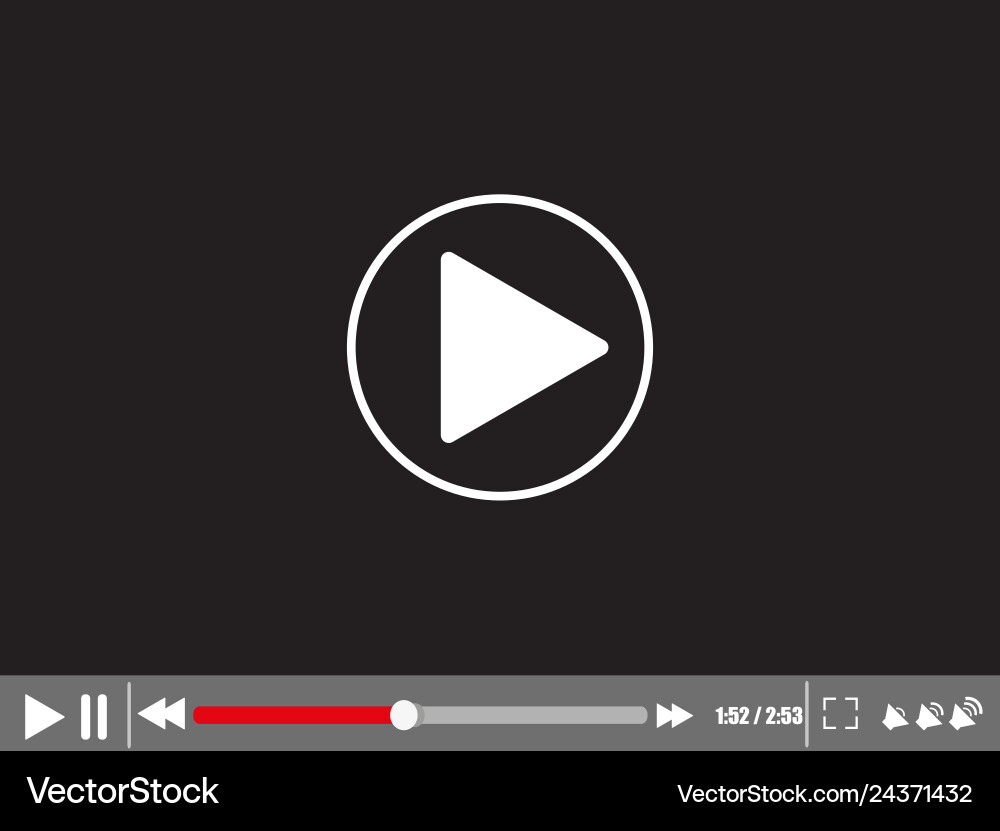 Video player Royalty Free Vector Image - VectorStock