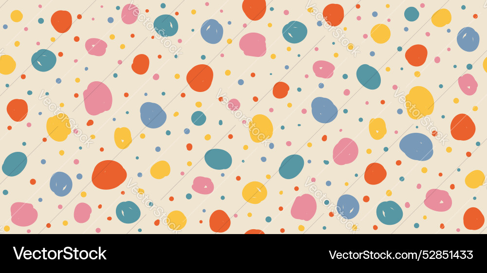 Abstract dots and spots hand drawn y2k naive Vector Image