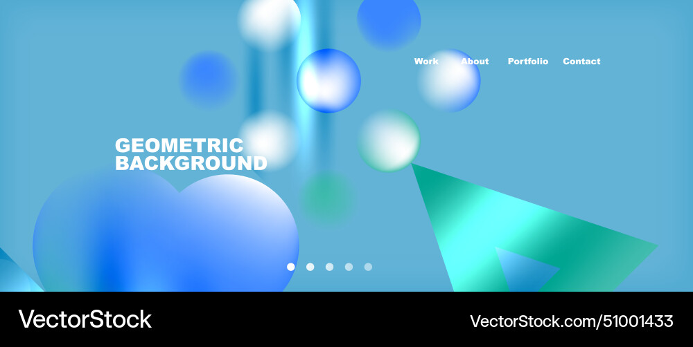 Electric blue circles and geometric shapes Vector Image