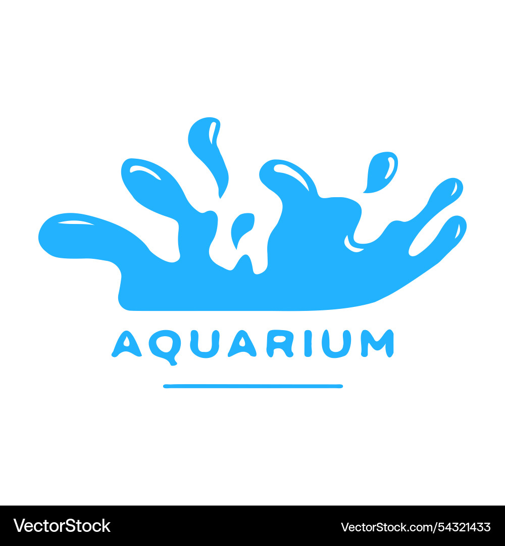 Fish aquarium graphics logo Royalty Free Vector Image