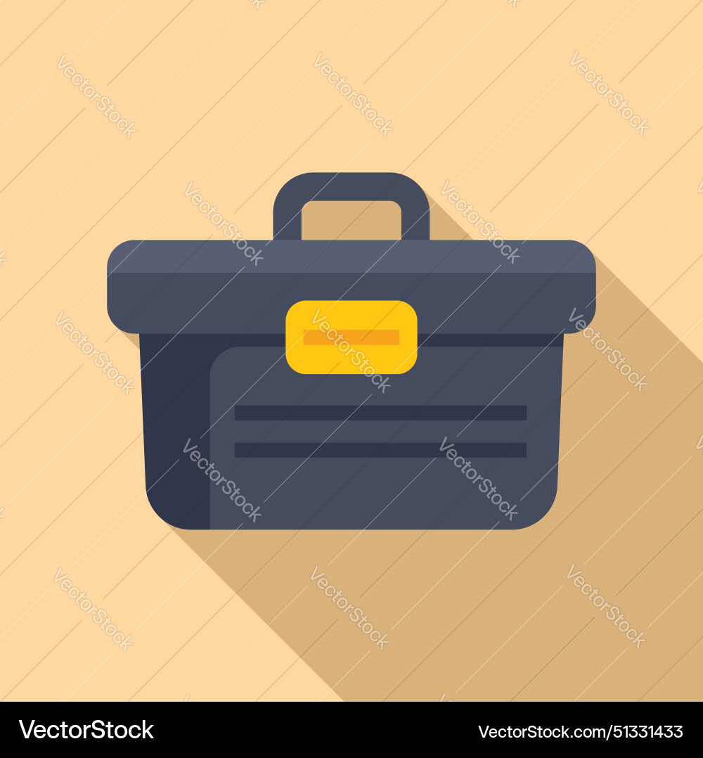 Flat of a tool box Royalty Free Vector Image - VectorStock