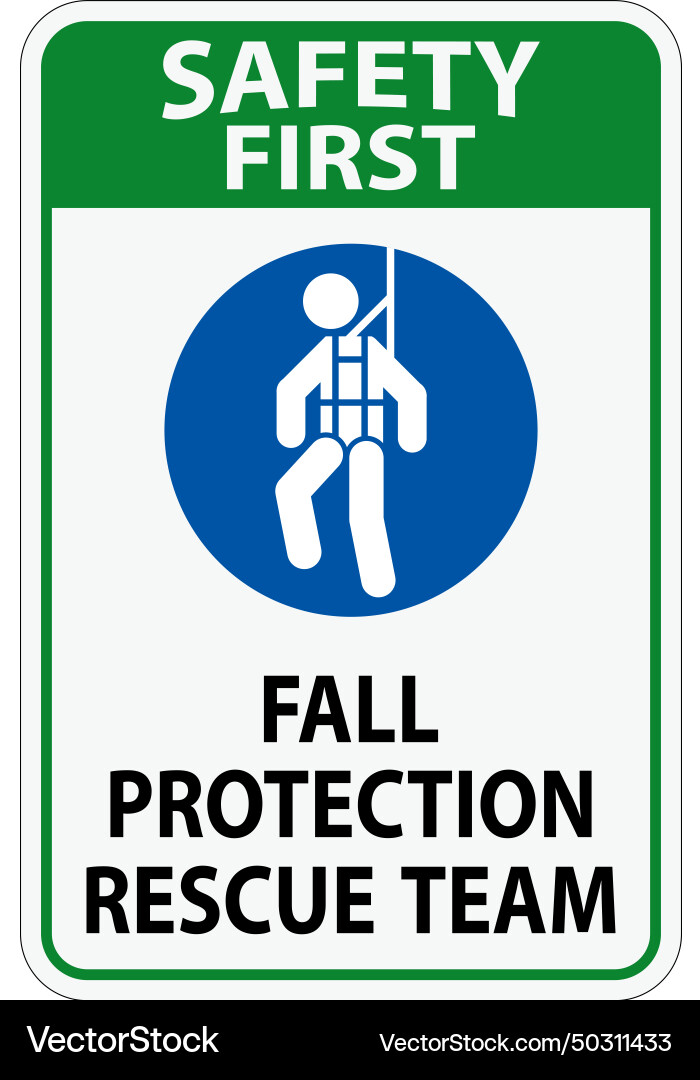 Hard hat decals safety first fall protection Vector Image