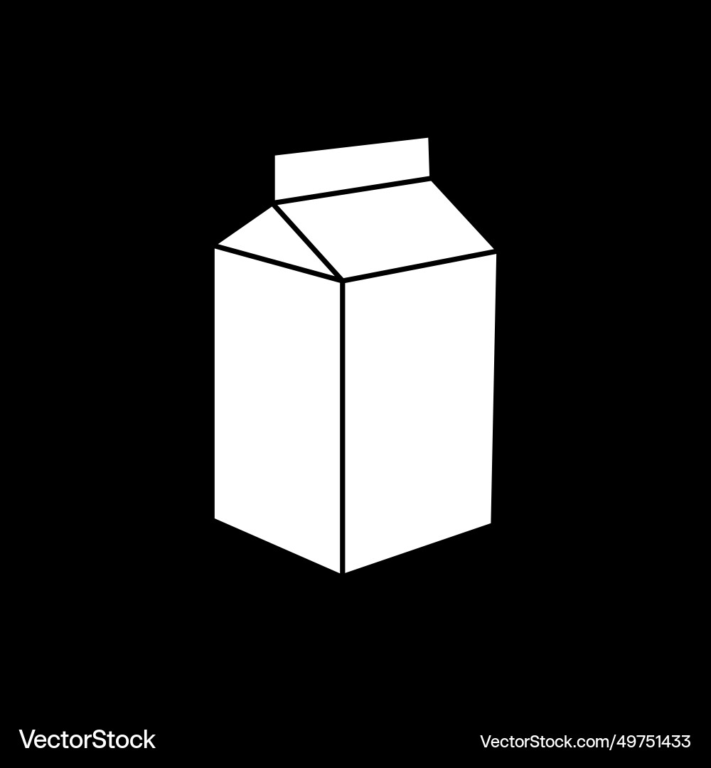 Milk box icon logo image Royalty Free Vector Image