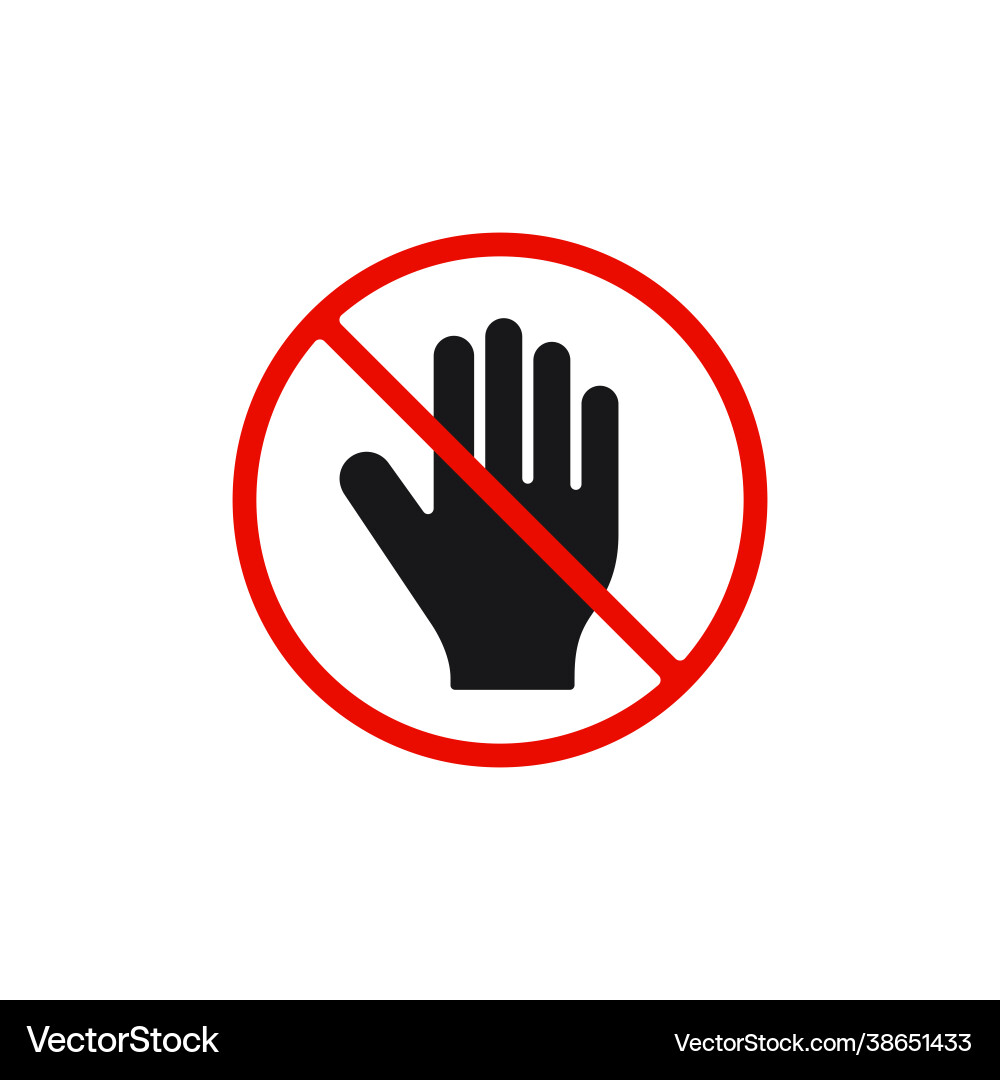 No Hands Logo No Racism Hand Colors Symbol Logo Royalty Free Vector