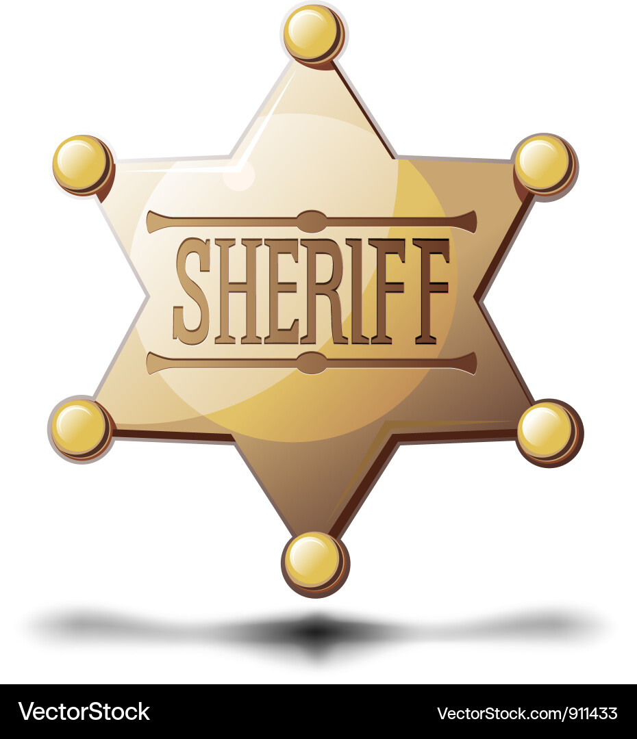Sheriff star Royalty Free Vector Image - VectorStock