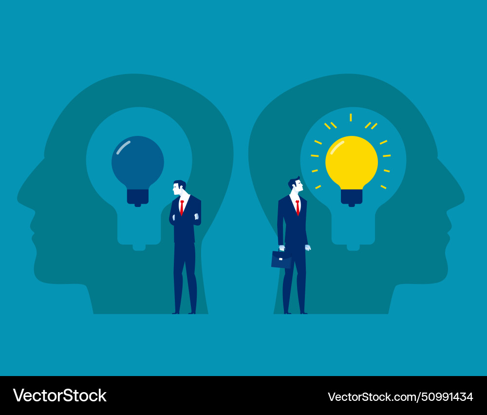 Business person with mindset different Royalty Free Vector