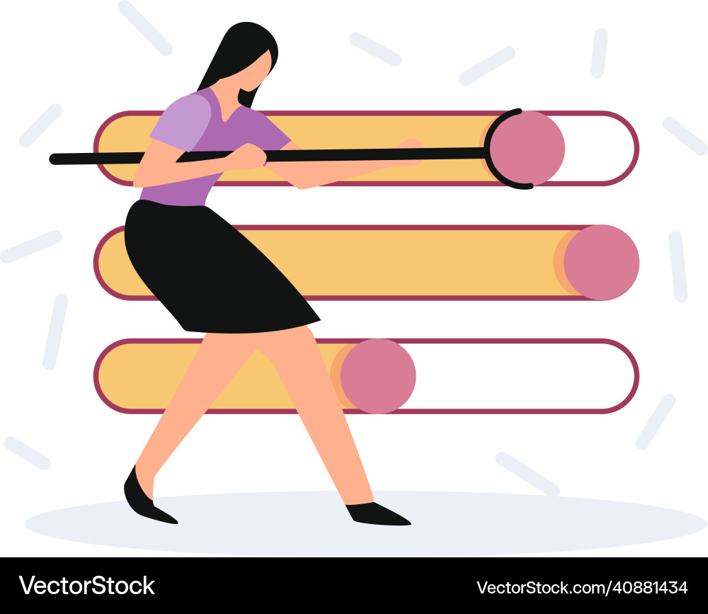 Business sliders adjustment composition Royalty Free Vector