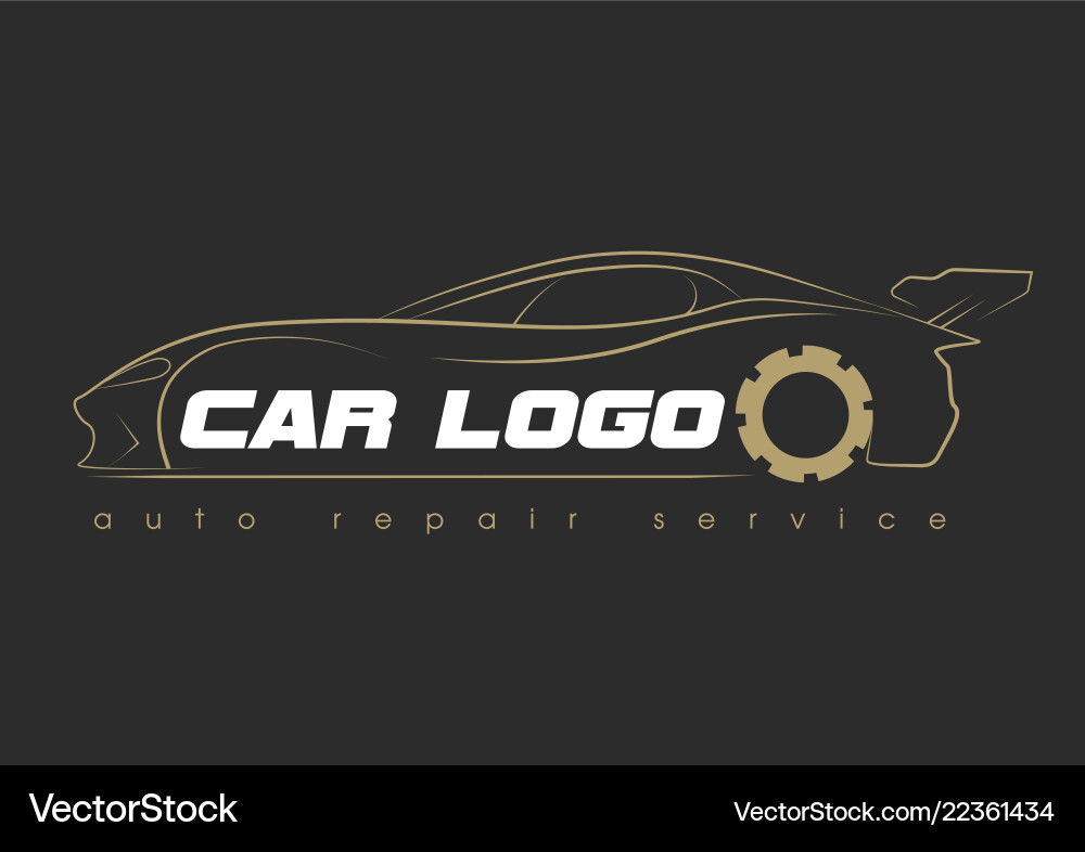 Car service logo template design icon or label Vector Image