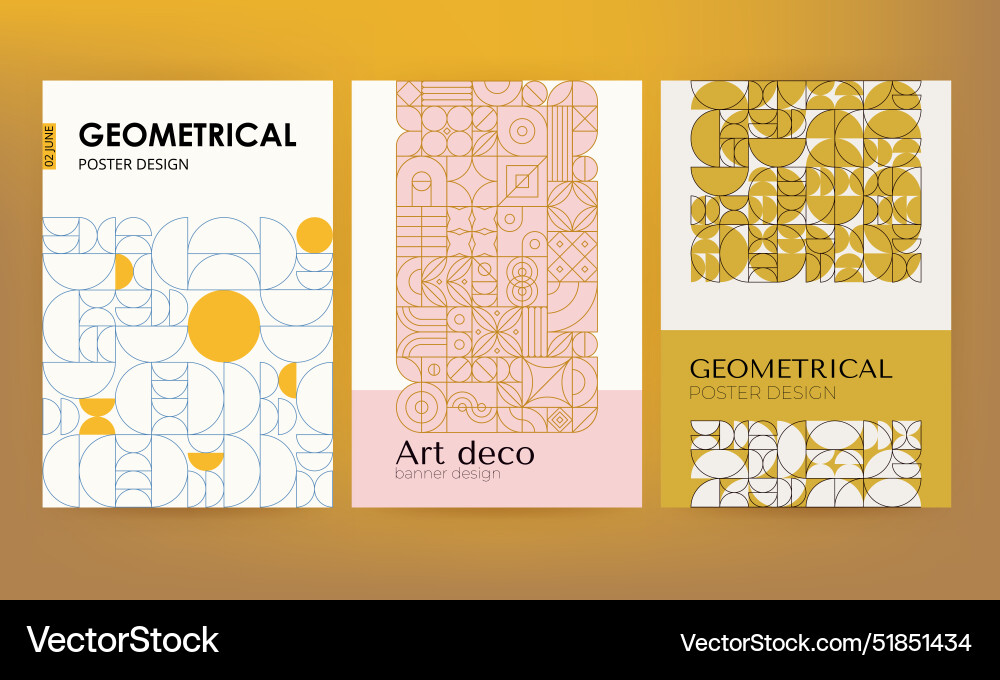 Geometrical circle flyer template Royalty Free Vector Image