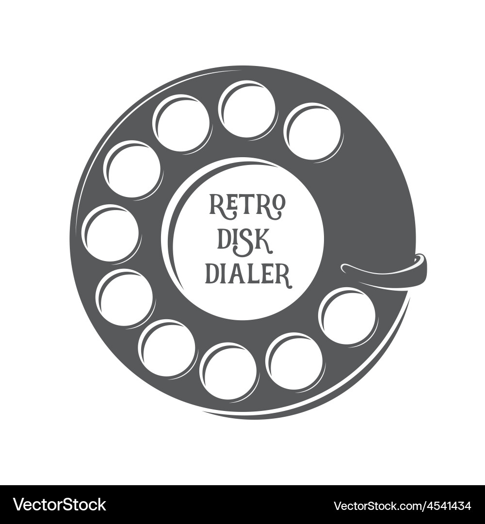 Retro disk dialer Royalty Free Vector Image - VectorStock