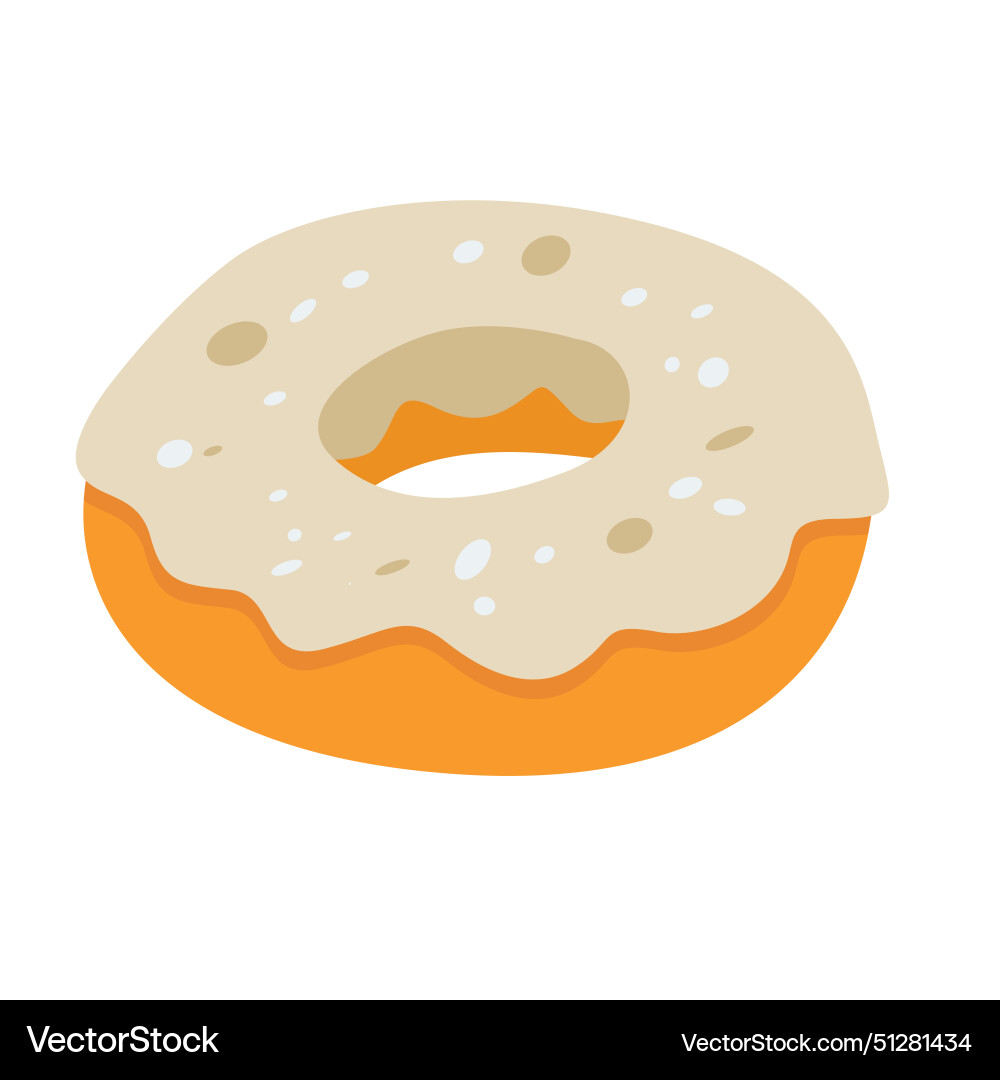 Simple white donut Royalty Free Vector Image - VectorStock