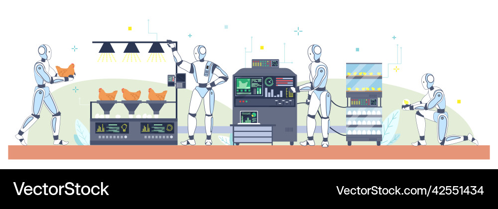 Smart farm technology chick incubator Royalty Free Vector