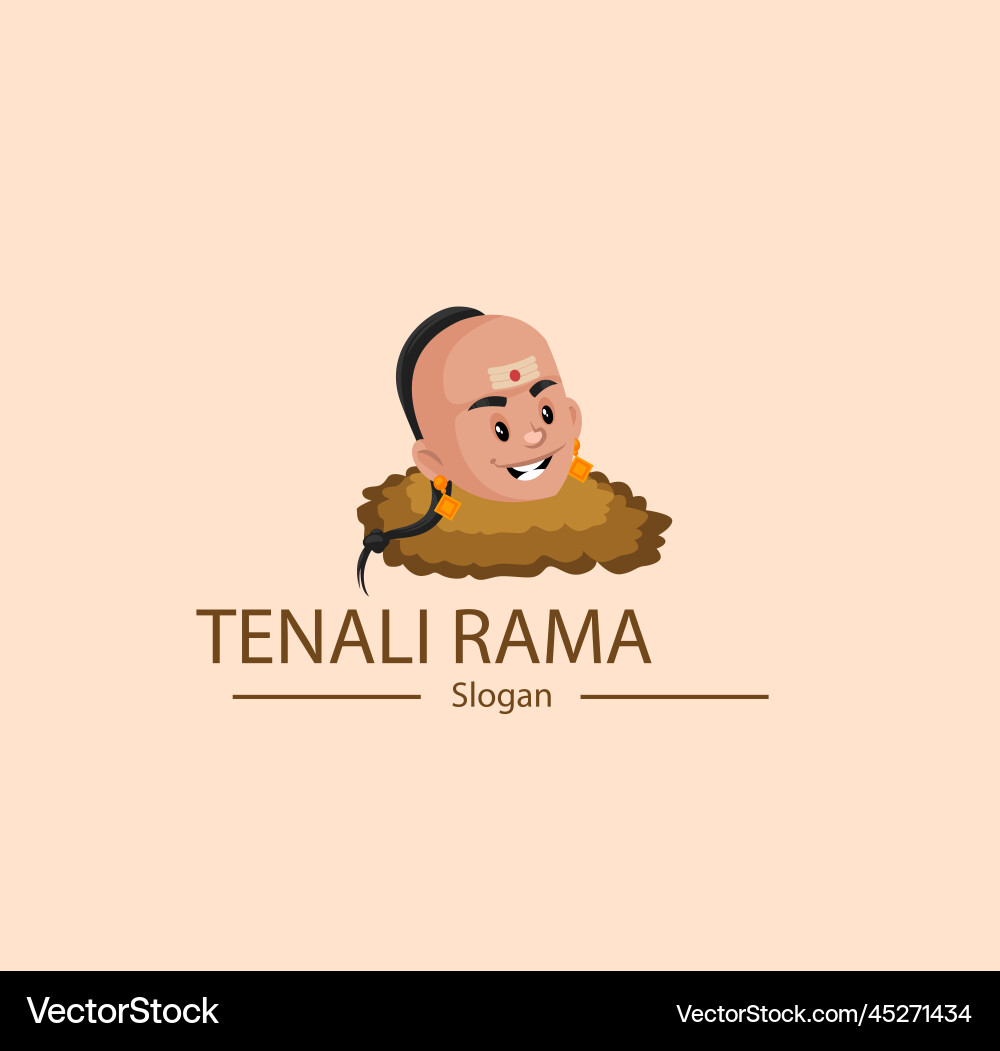 Tenali rama mascot logo Royalty Free Vector Image