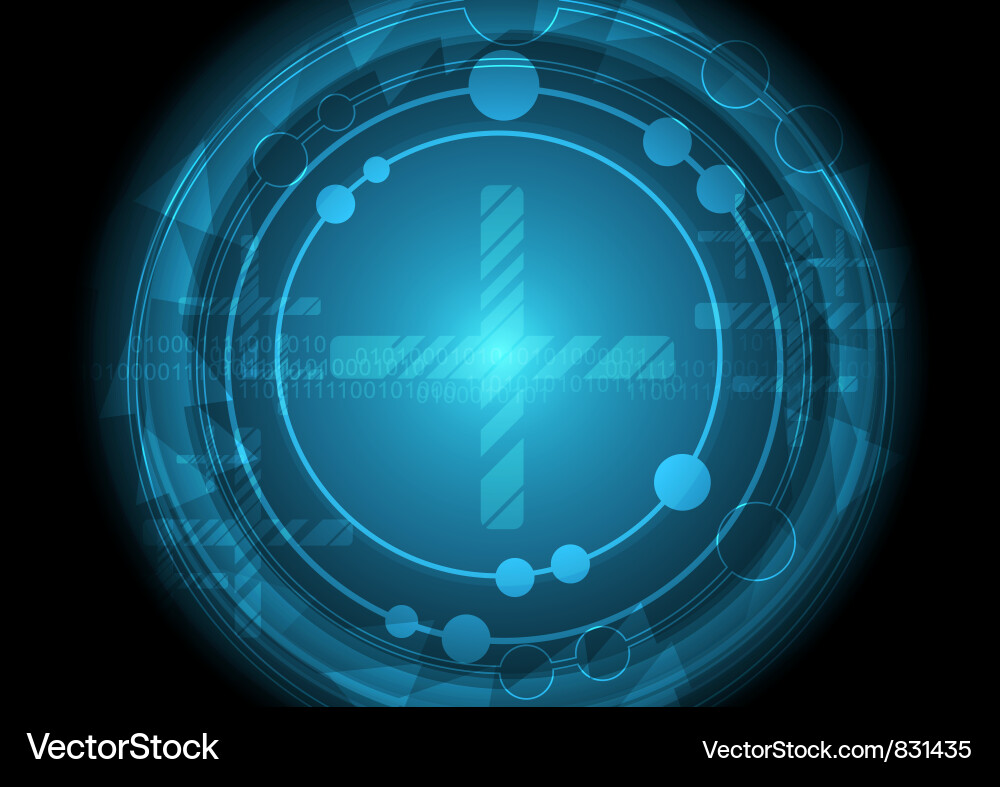Circle blue abstract background Royalty Free Vector Image