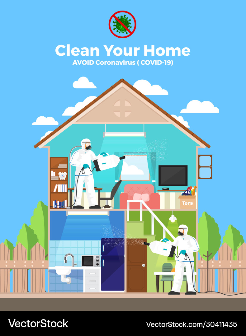 Clean your home 01 Royalty Free Vector Image - VectorStock
