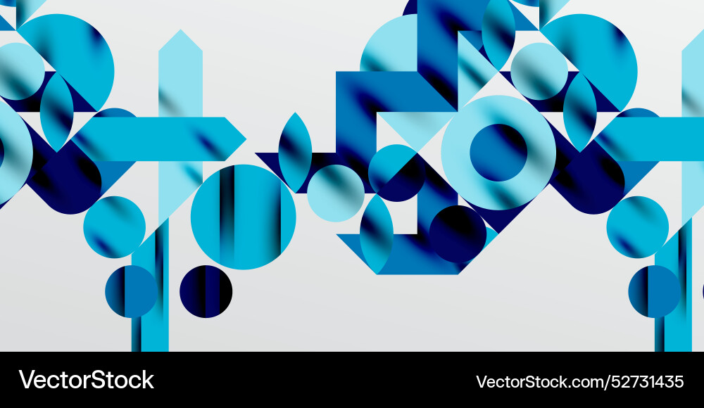 Colorful simple dynamic geometric forms circles Vector Image