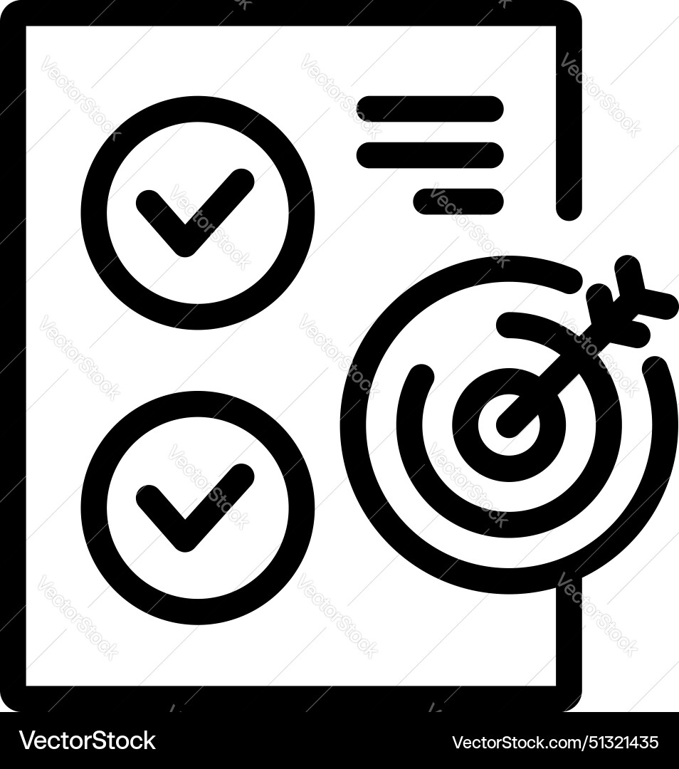 Goals and objectives concept icon Royalty Free Vector Image
