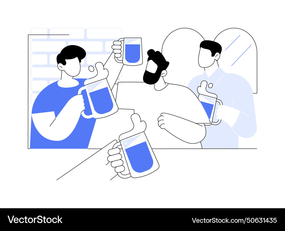 Going to a pub isolated cartoon Royalty Free Vector Image