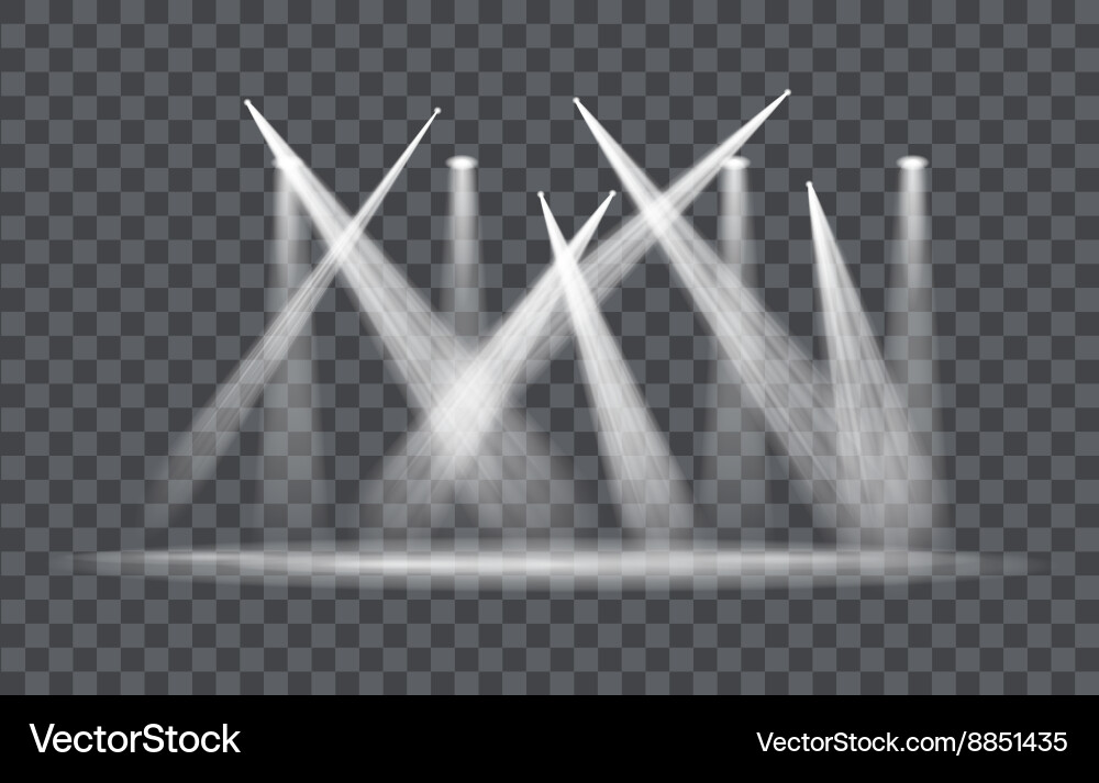 Light effect spotlight with transparent background
