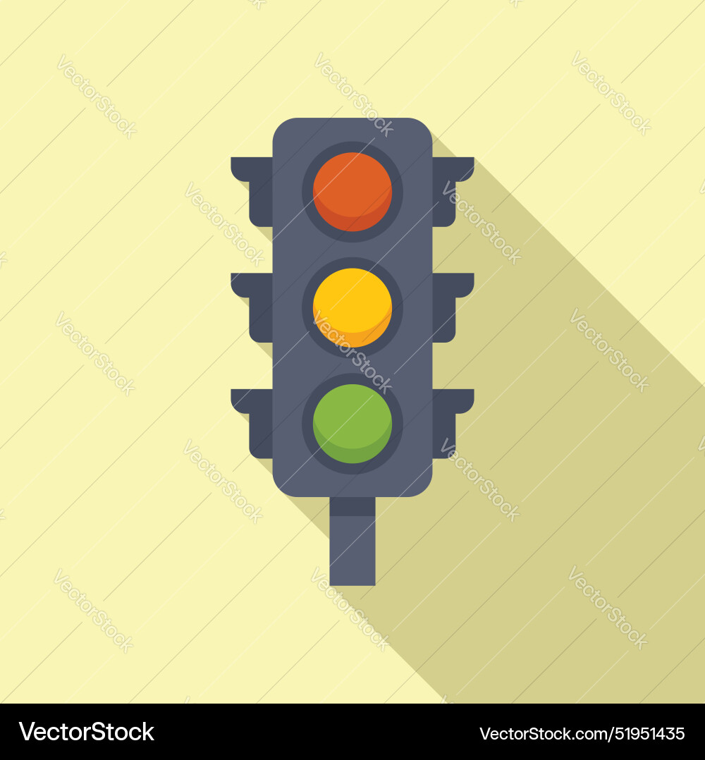 Traffic light showing green light for go signal Vector Image