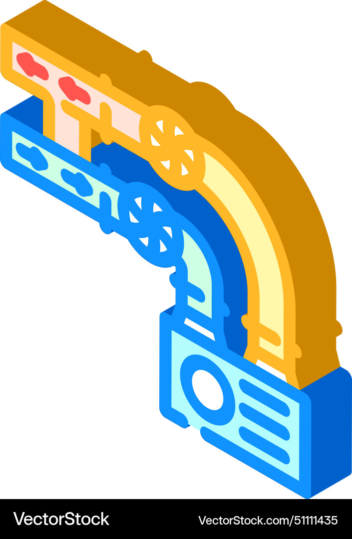 Ventilation system isometric icon Royalty Free Vector Image